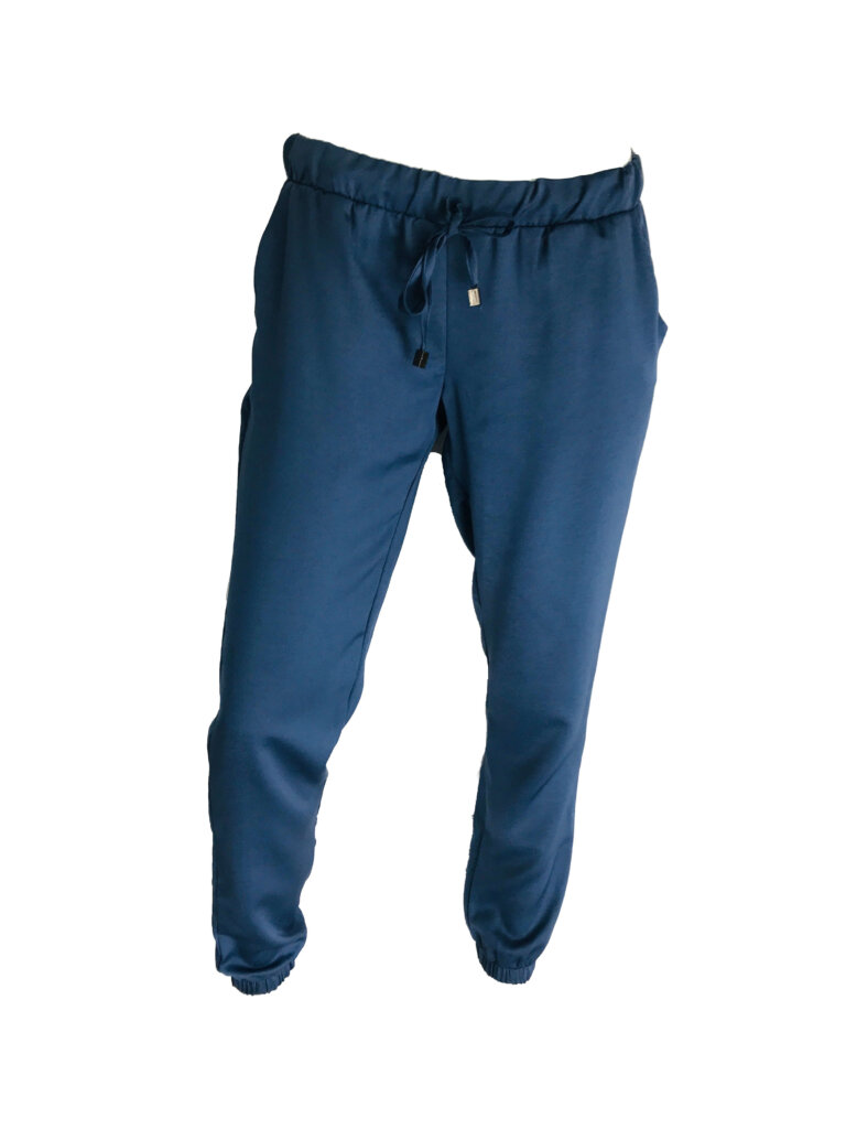 Elastic Cuff Pants - Blue - Kate Jordan